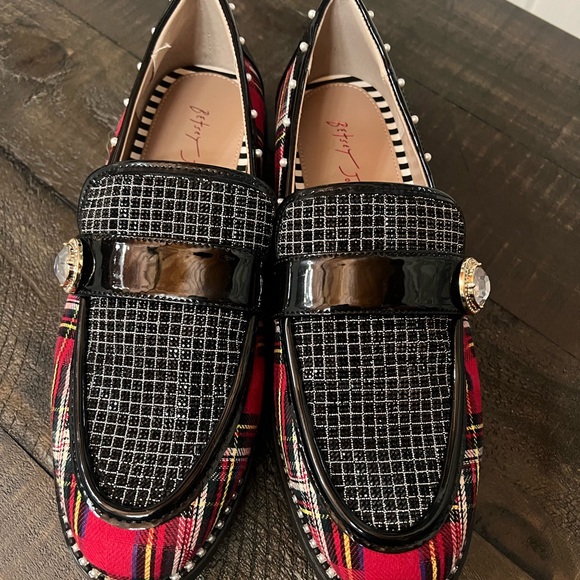 Women S Mariam Plaid And Rhinestone Embellished Loafer